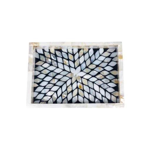 Mother of Pearl Inlay Star Pattern Tray – Vinayak Handicraft